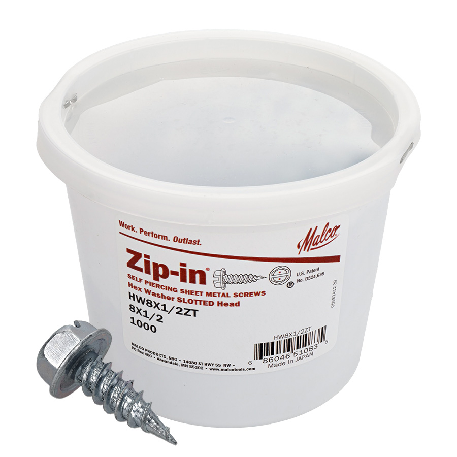 SCREW ZIP IN (1000 PACK) 8 x 1/2in | Behler-Young