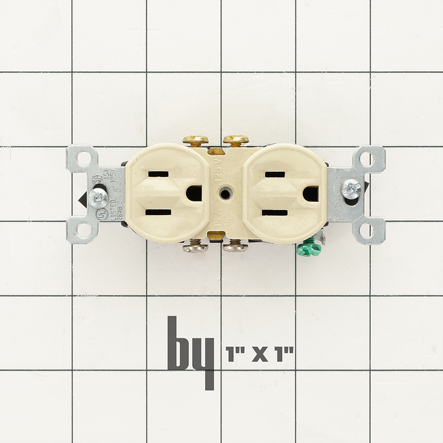 RECEPTACLE DUPLEX W/ WIRE HOLES & GROUND | Behler-Young